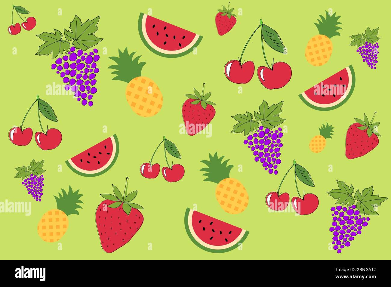 Friuts pattern hi-res stock photography and images - Alamy