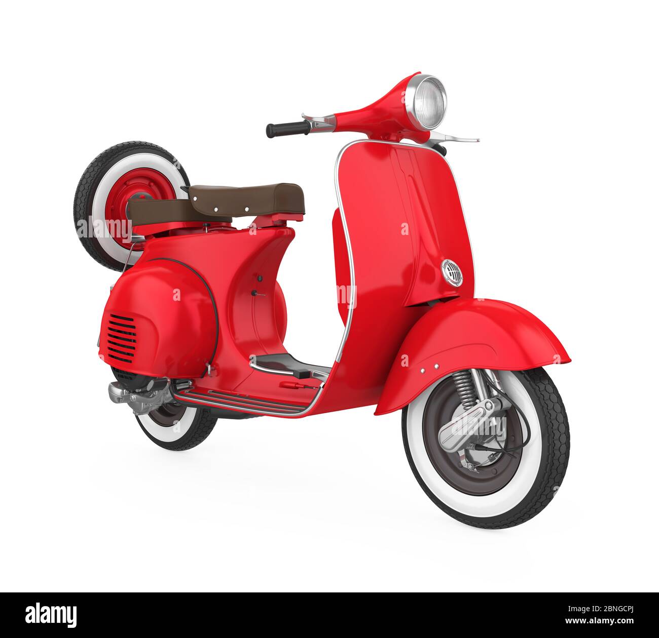Vintage Scooter Motorcycle Isolated Stock Photo - Alamy
