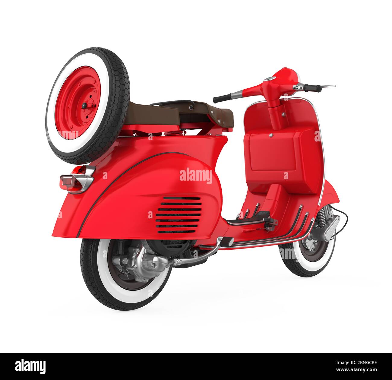 Vintage Scooter Motorcycle Isolated Stock Photo - Alamy