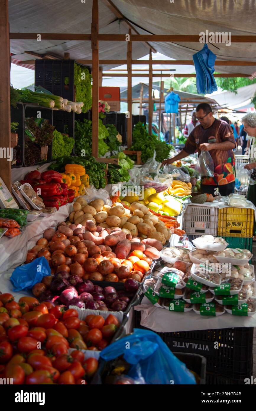 Farmers Market on Nossa Senhora da Paz Square in Ipanema, Rio de ...