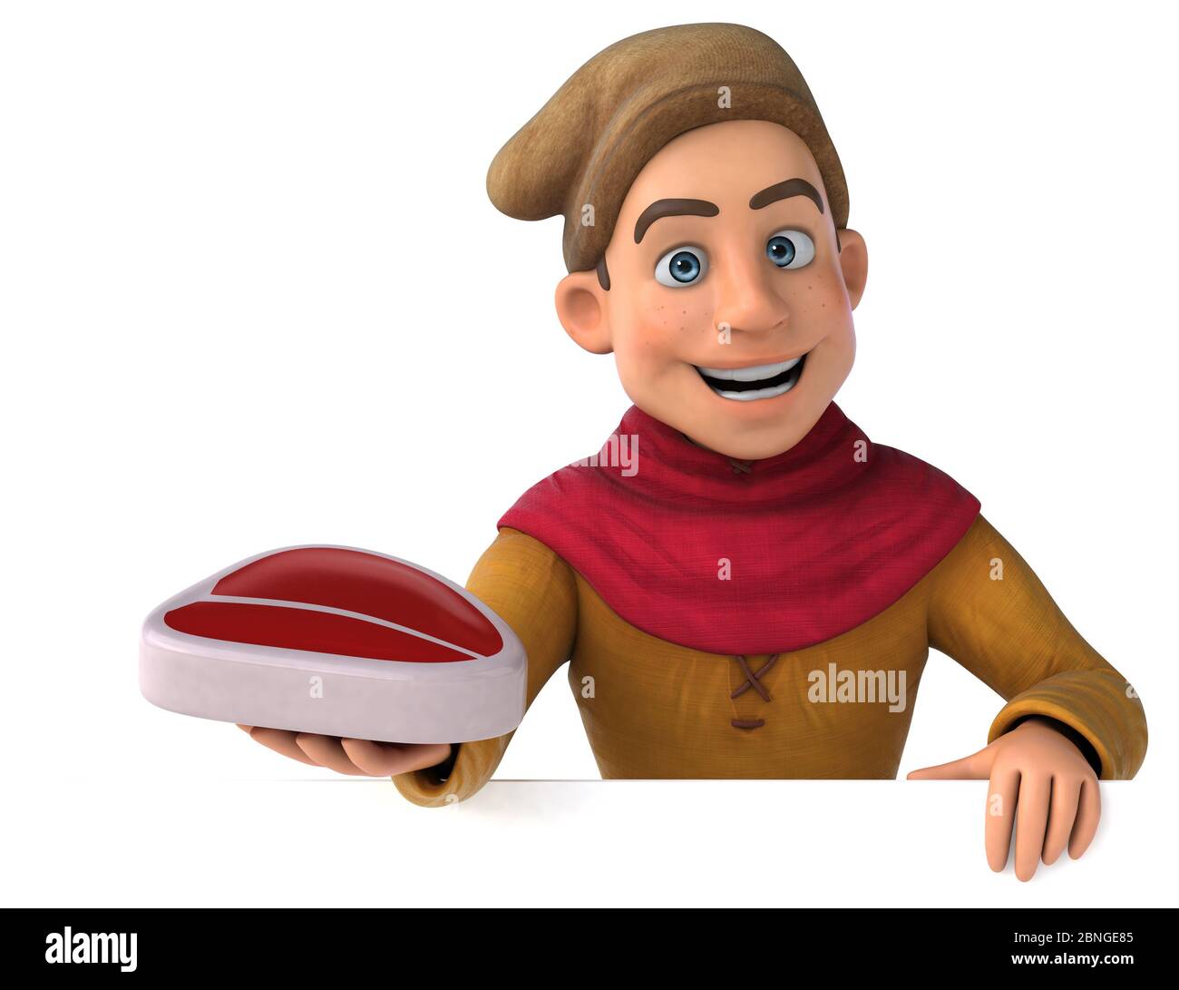 3D Illustration of a medieval historical character Stock Photo - Alamy