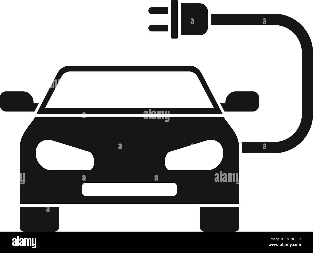 Electric car plug icon. Simple illustration of electric car plug vector ...