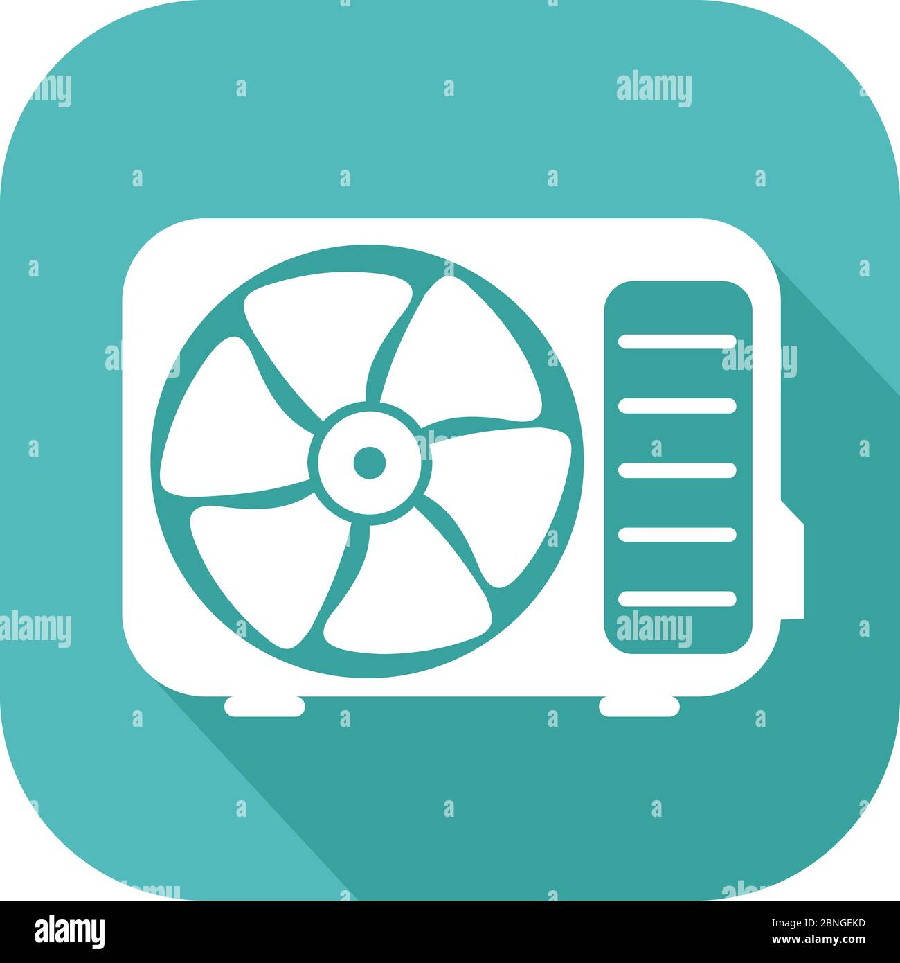 Icon of a reversible heat pump system for air conditioning Stock Photo ...