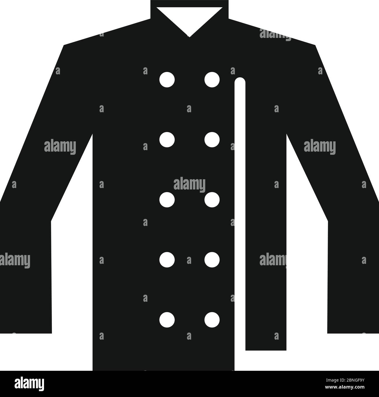 Cook chef shirt icon. Simple illustration of cook chef shirt vector ...