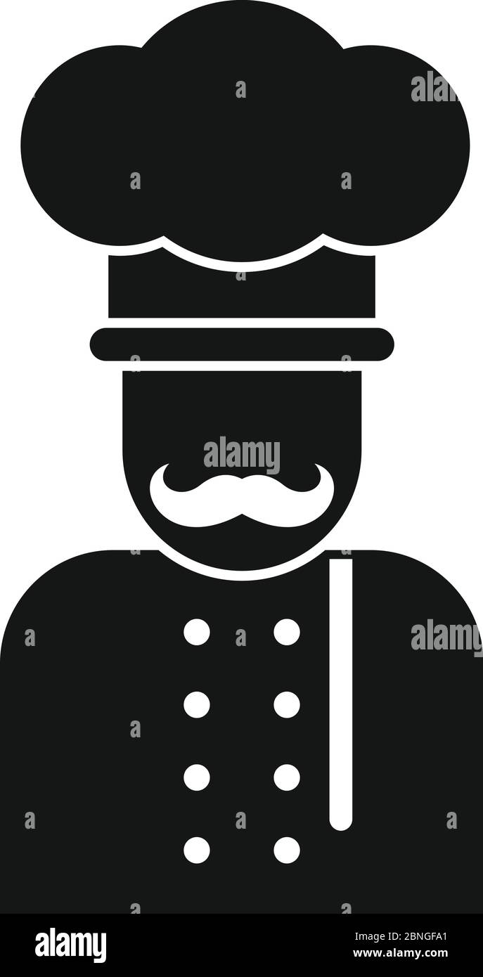 Cook chef icon. Simple illustration of cook chef vector icon for web ...