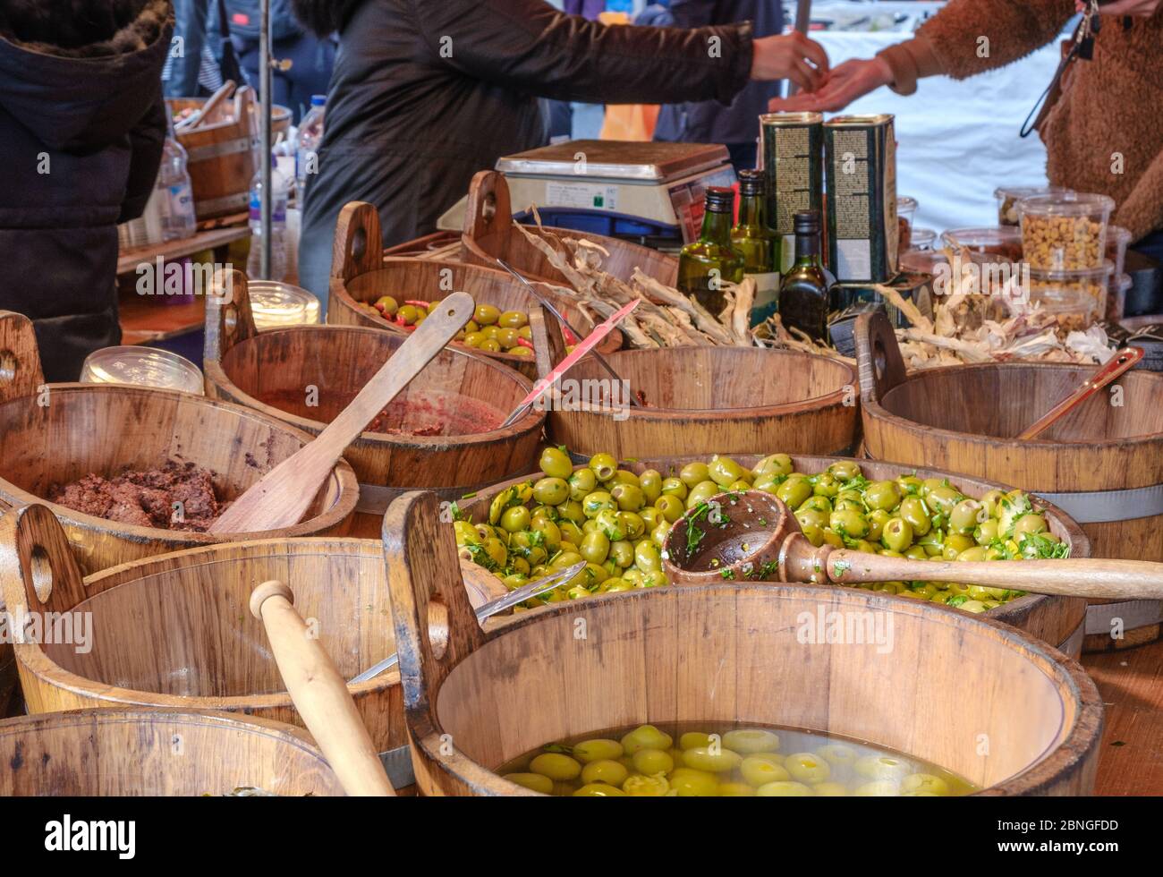 Fruit salad stall hi-res stock photography and images - Alamy