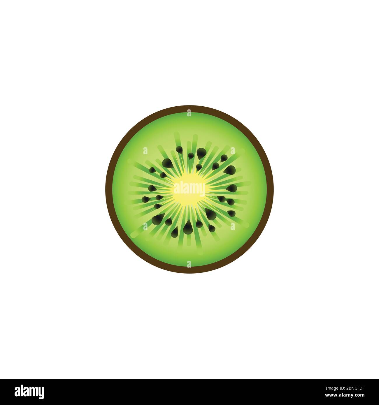 Kiwi slice isolated on white. EPS10 vector Stock Vector Image & Art - Alamy
