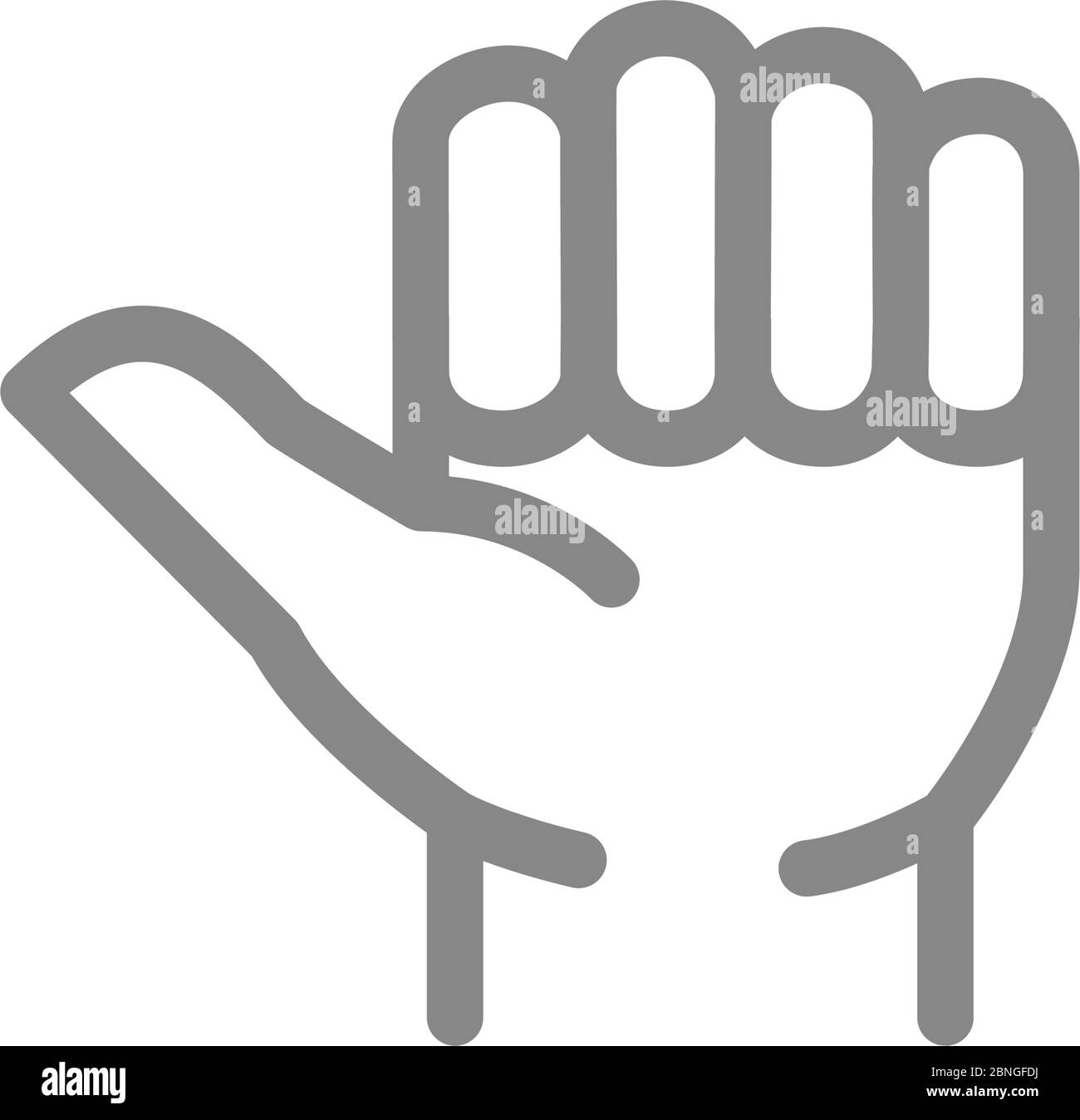 Thumb up line icon. Like, hitchhiking gesture symbol Stock Vector Image ...