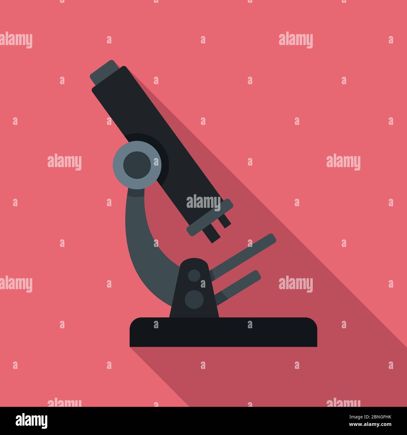 Blood microscope icon. Flat illustration of blood microscope vector ...