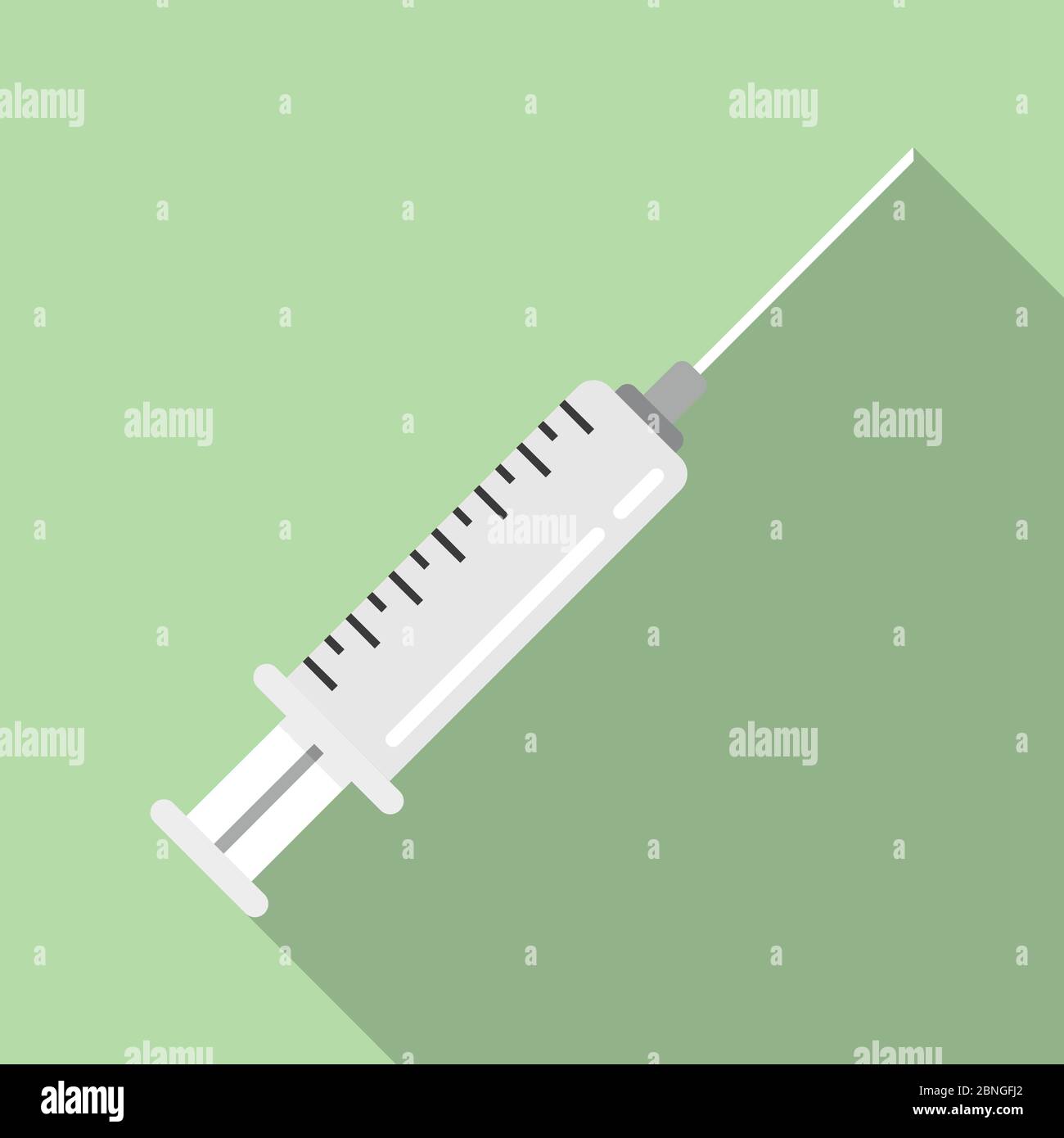 Blood transfusion syringe icon. Flat illustration of blood transfusion ...