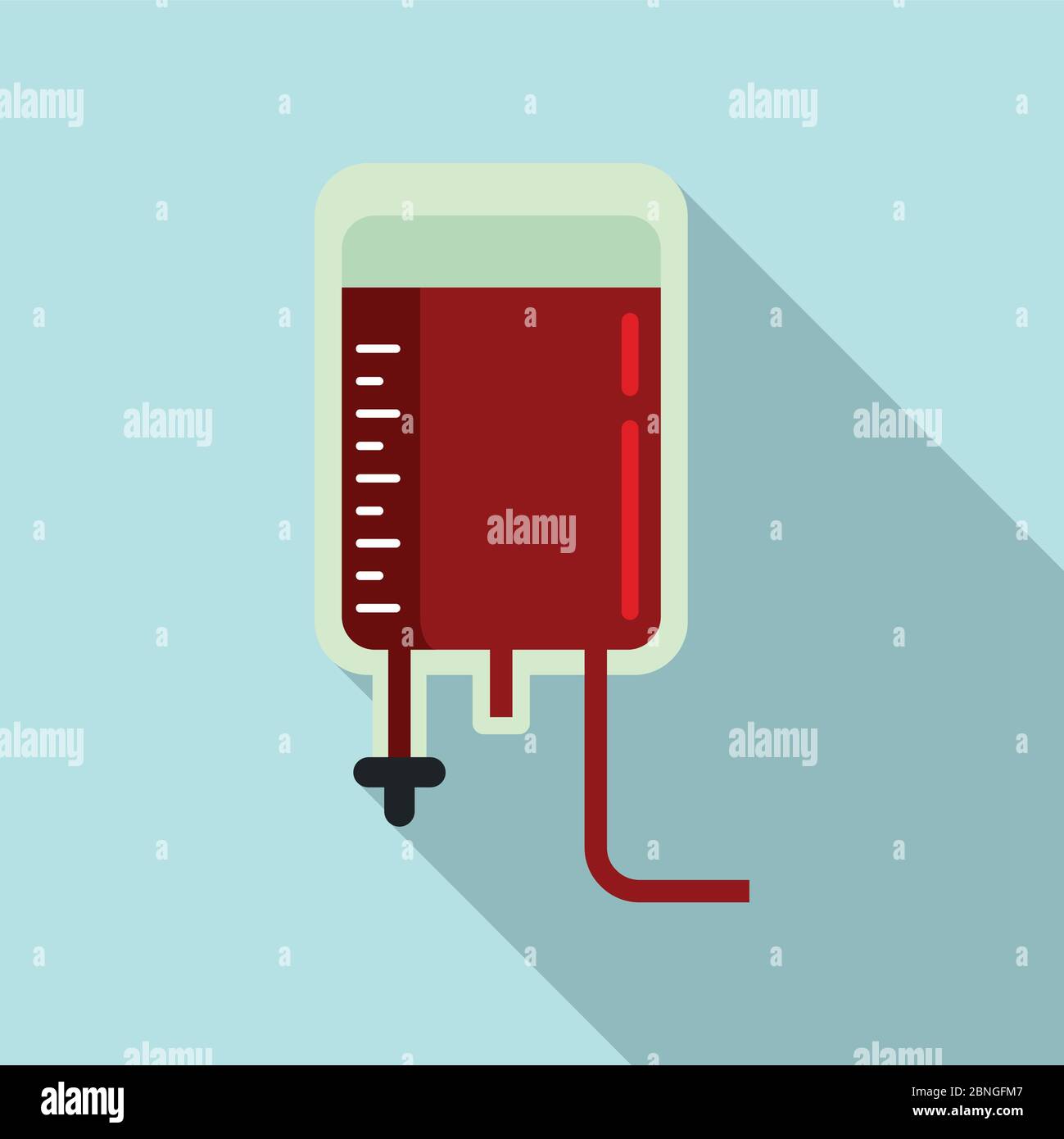 Blood transfusion icon. Flat illustration of blood transfusion vector ...