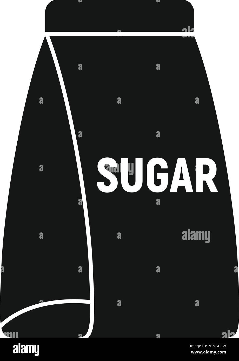 Sugar paper package icon. Simple illustration of sugar paper package ...