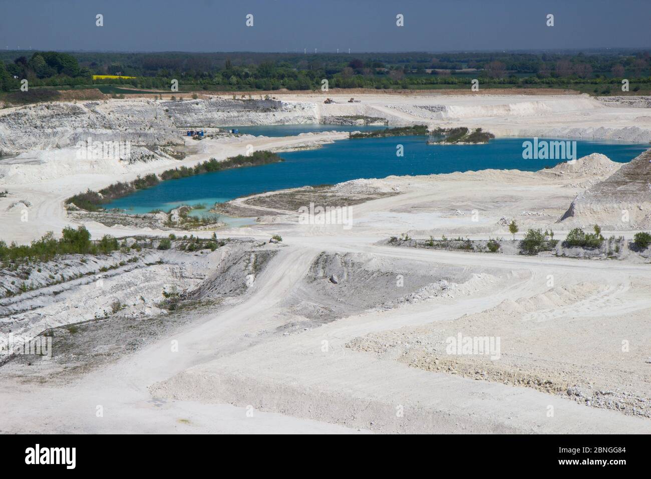 View of Faxe Kalkbrud, a Limestone quarry, Denmark Stock Photo - Alamy