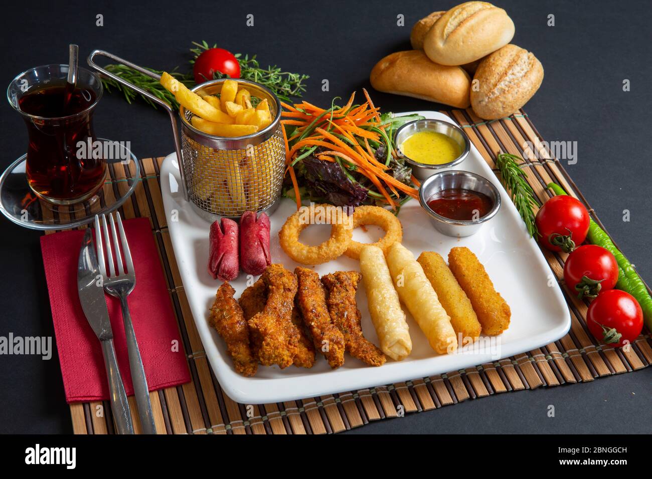 Snacks with layered Stock Photo - Alamy