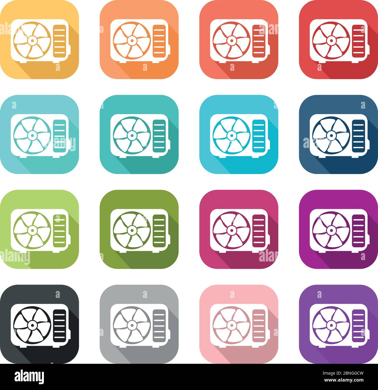 Heat pump icons set Stock Vector Images - Alamy