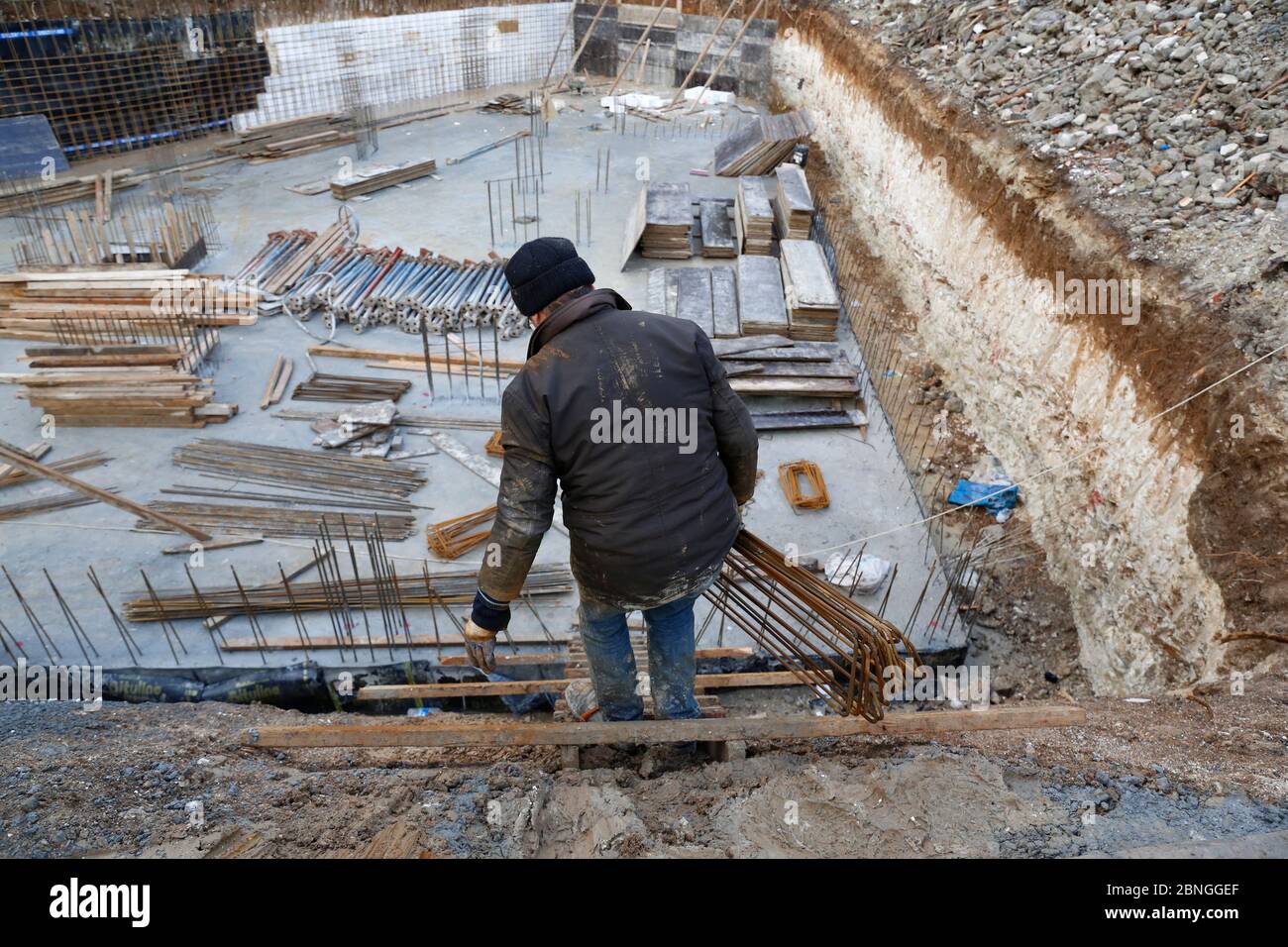 construction worker on construction Stock Photo - Alamy