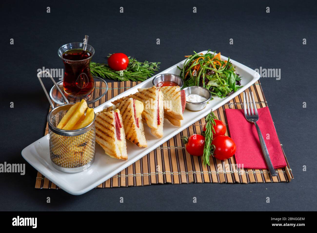 Traditional Turkish toast flat baked bread Stock Photo - Alamy