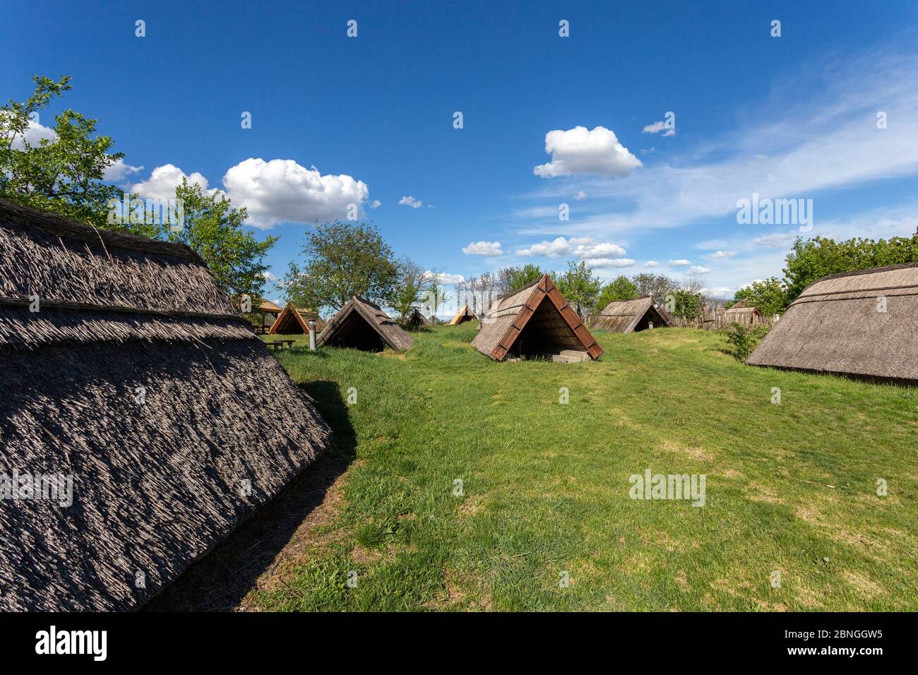 Wine cellars in Ocsa, Hungary on a sunny day Stock Photo - Alamy