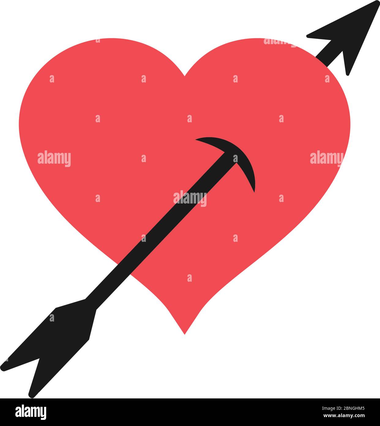 Heart shape arrow Stock Vector Images - Alamy