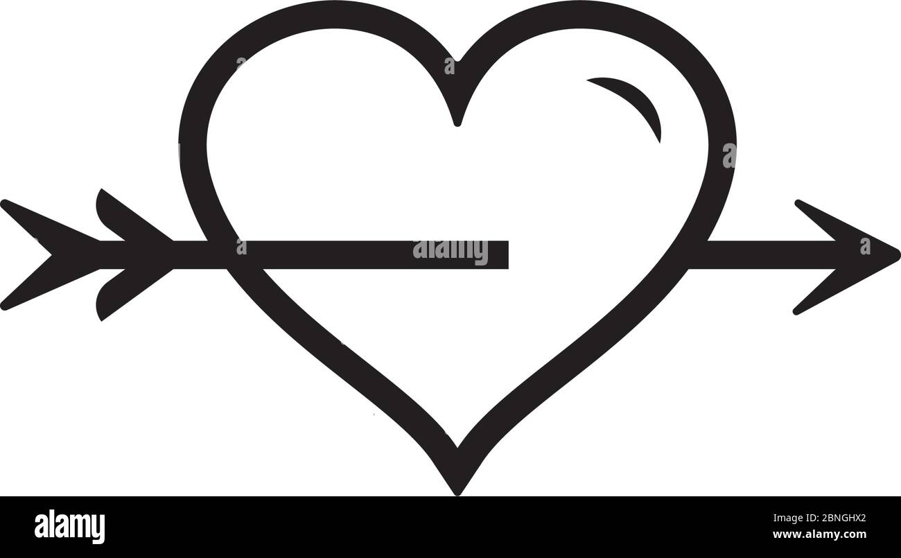 Heart shape arrow Stock Vector Images - Alamy