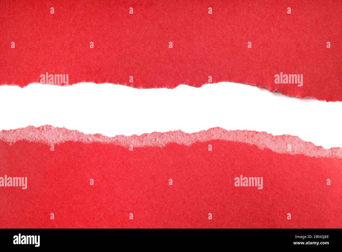 Ripped pieces of red paper isolated on white background. Paper piece ...