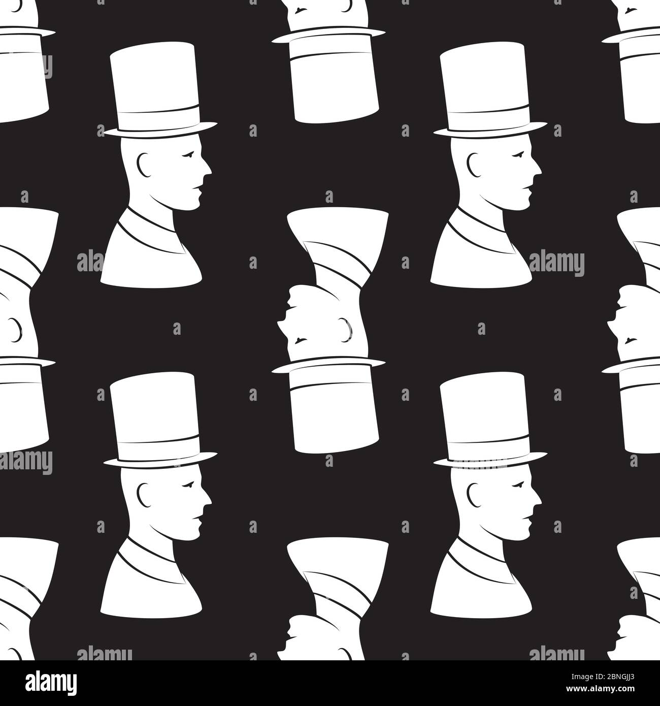 Vintage top hat background Stock Vector Images - Alamy