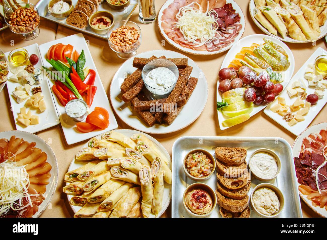 a lot of delicious food on the table, buffet, feast Stock Photo - Alamy