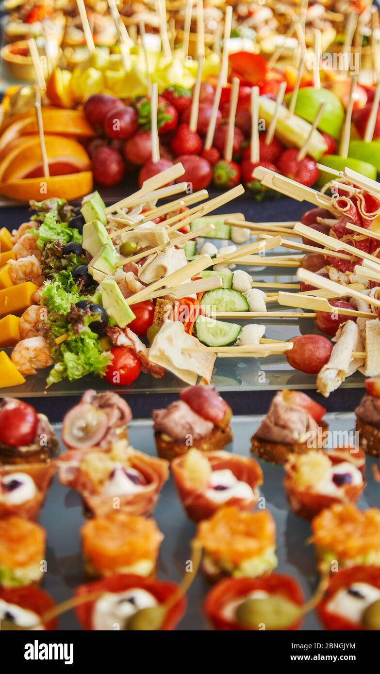 a lot of delicious food on the table, buffet, feast Stock Photo - Alamy