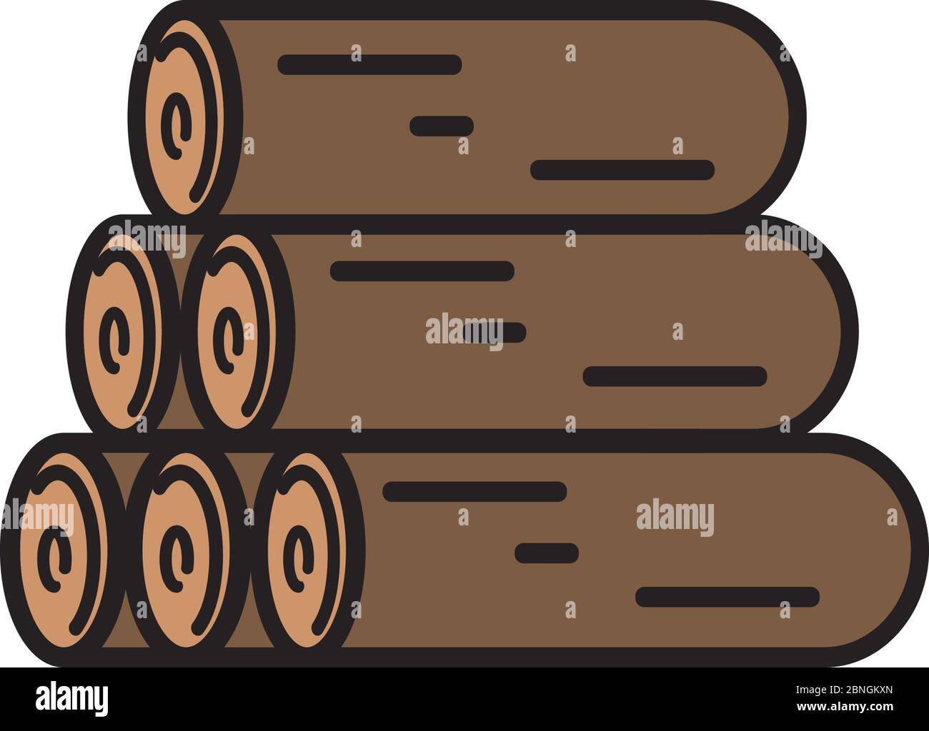 Log pile Stock Vector Images - Alamy