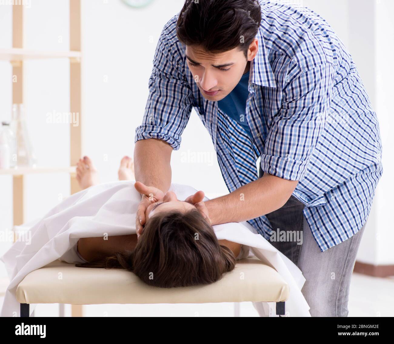 The man mourning his dead wife Stock Photo - Alamy