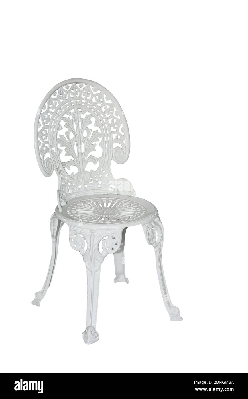 Hand made chair wrought iron Stock Photo - Alamy