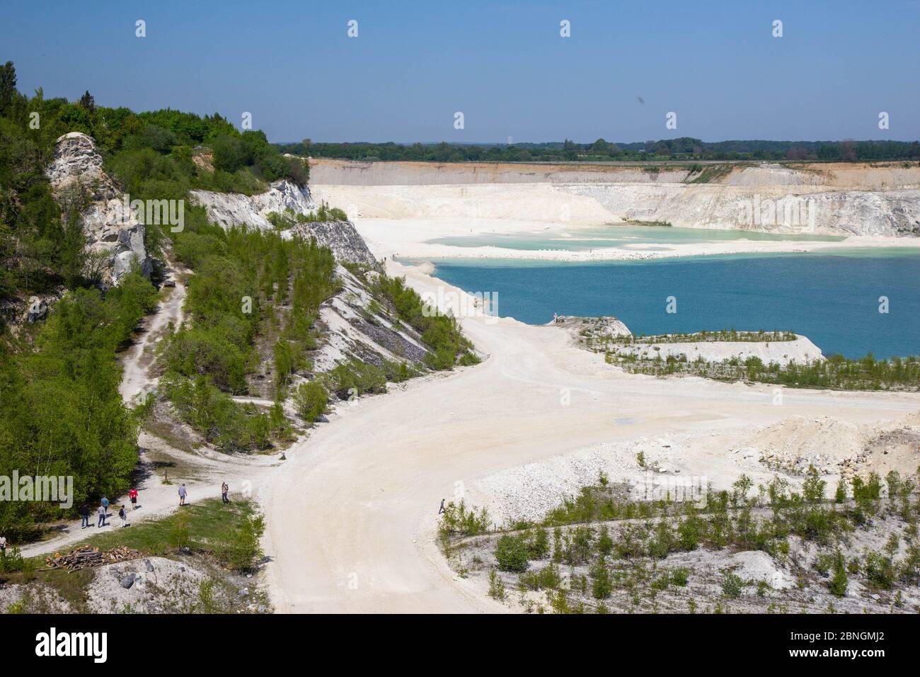 View of Faxe Kalkbrud, a Limestone quarry, Denmark Stock Photo - Alamy