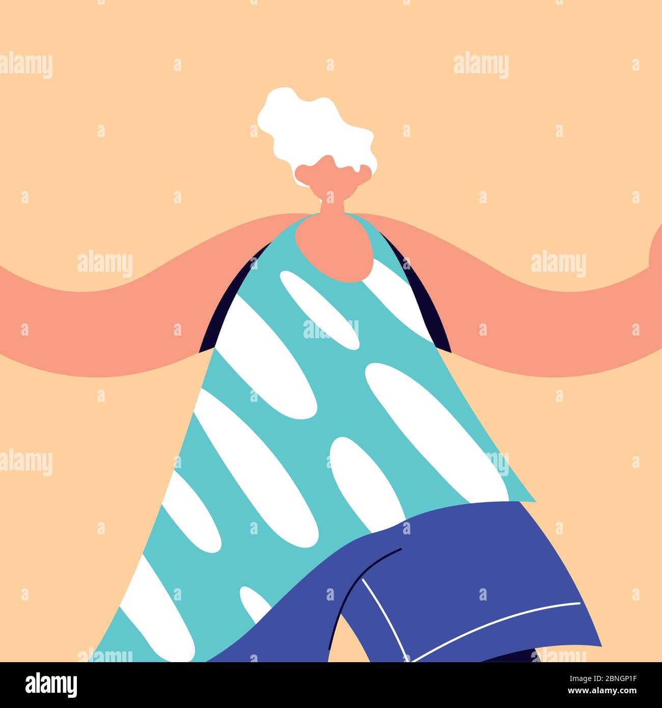 poster with man standing faceless vector illustration design Stock ...