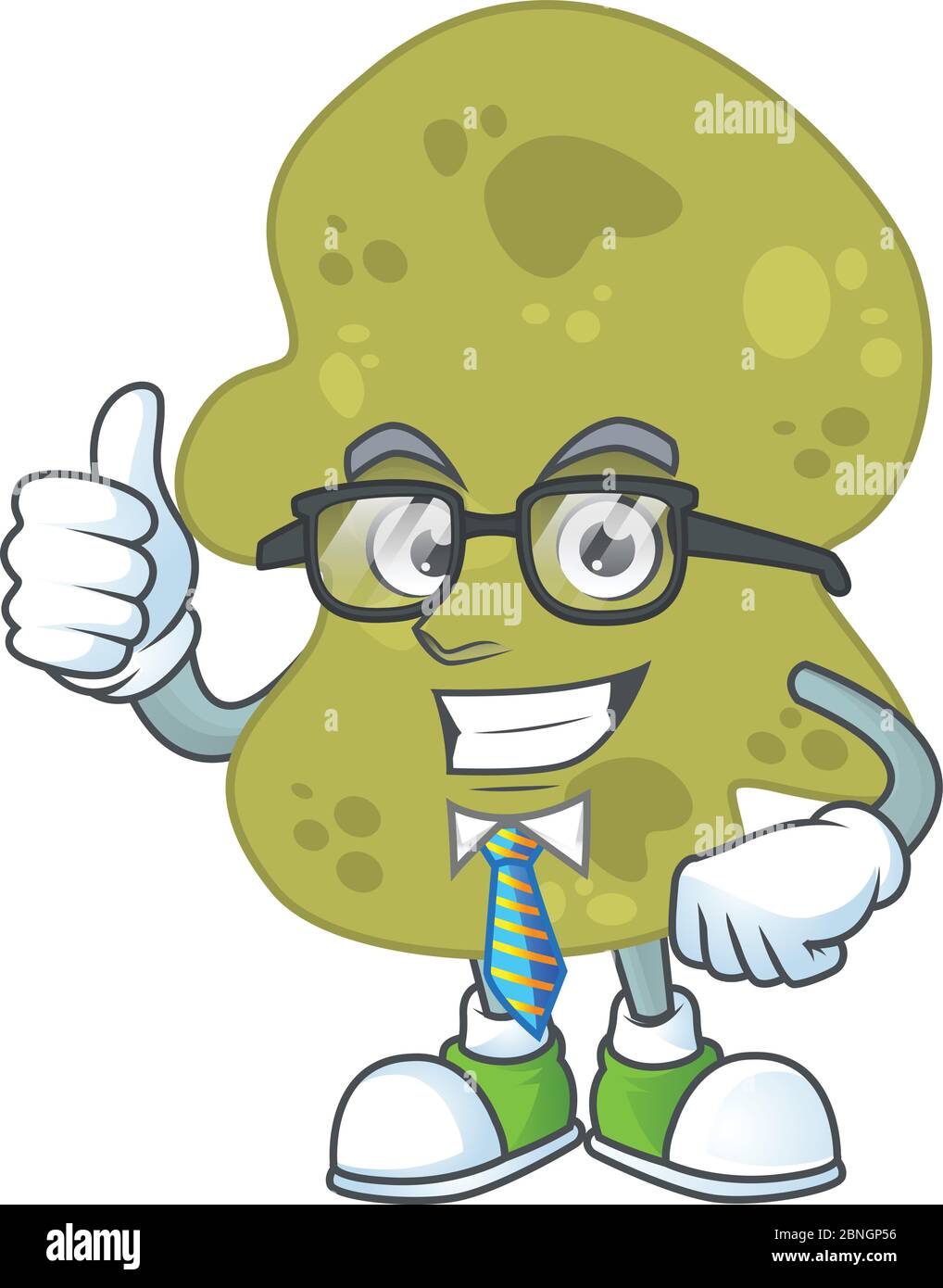 cartoon drawing concept of verrucomicrobia as a successful businessman ...