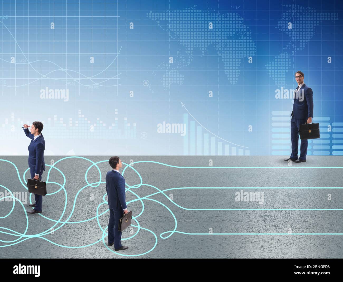 The business concept of uncertainty and confusion Stock Photo - Alamy