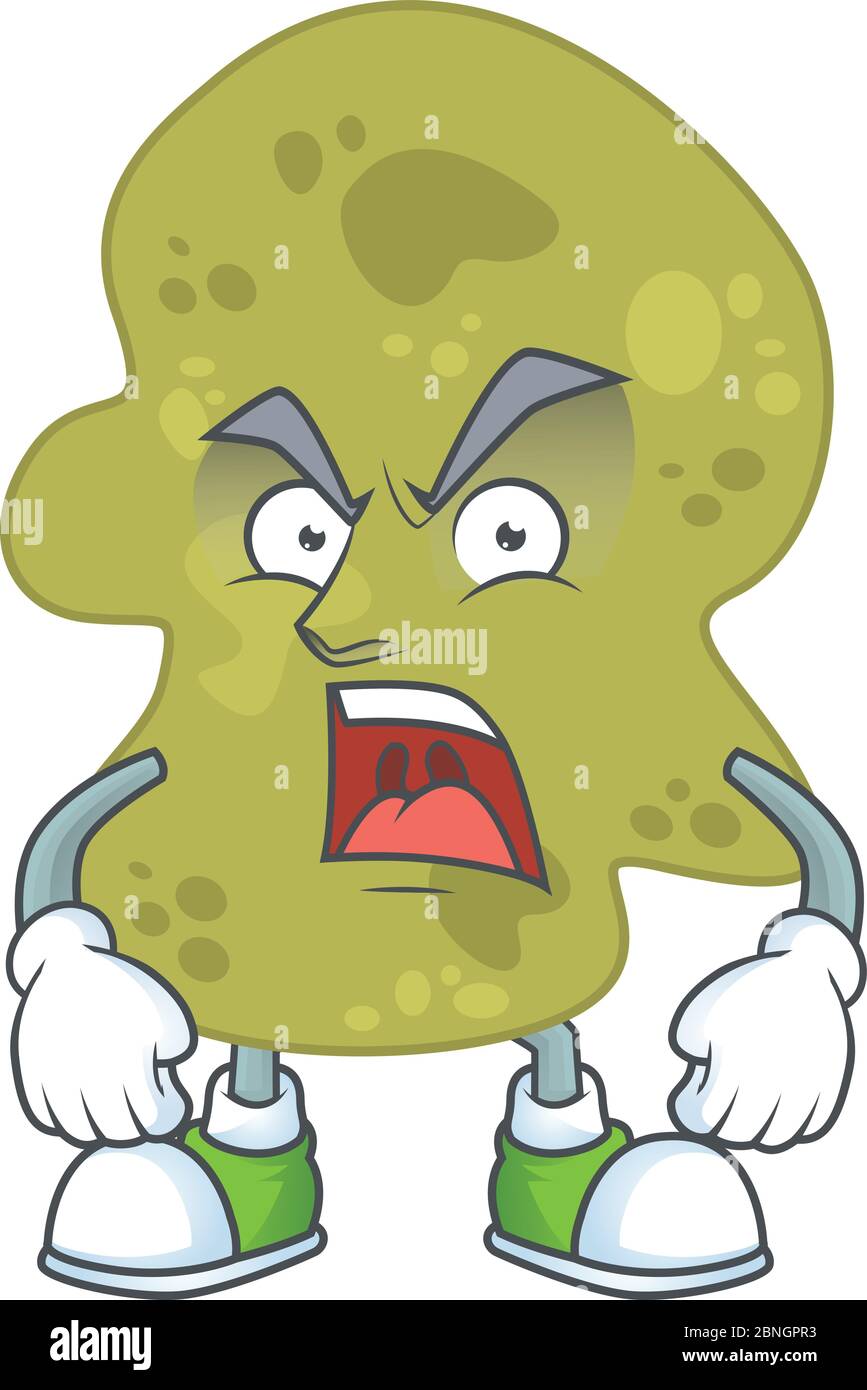 Verrucomicrobia cartoon drawing style with angry face Stock Vector ...