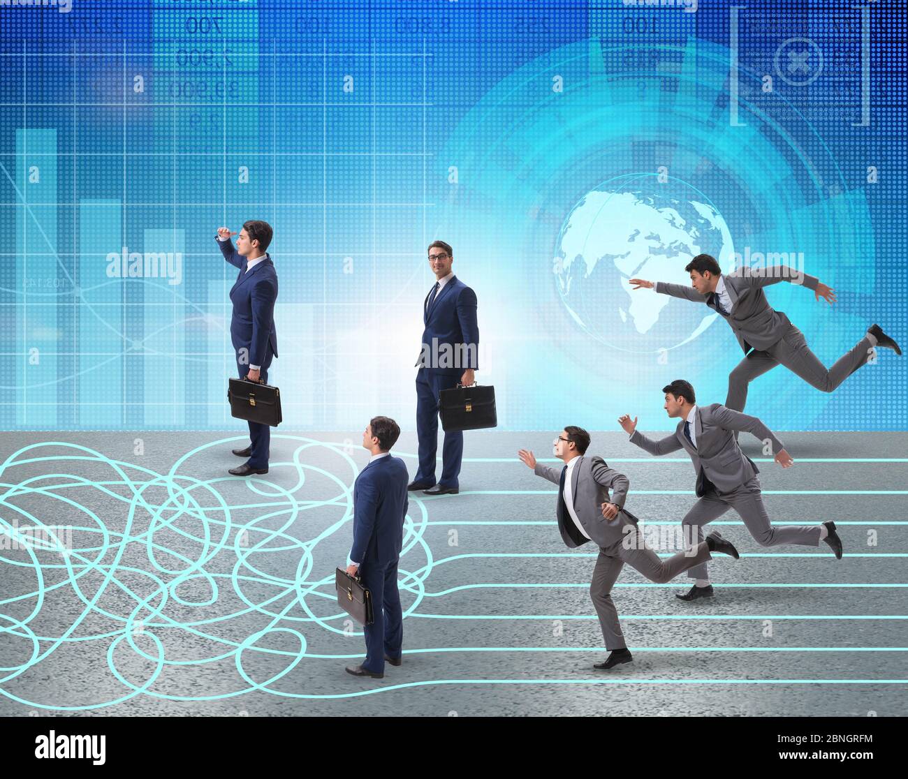 The business concept of uncertainty and confusion Stock Photo - Alamy
