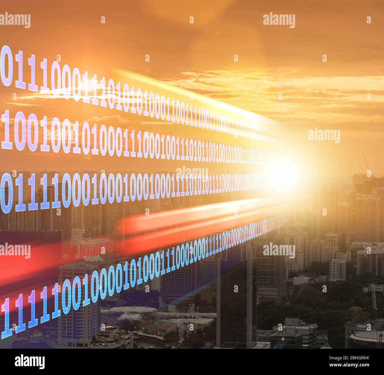 The concept of modern digital city and innovation Stock Photo - Alamy