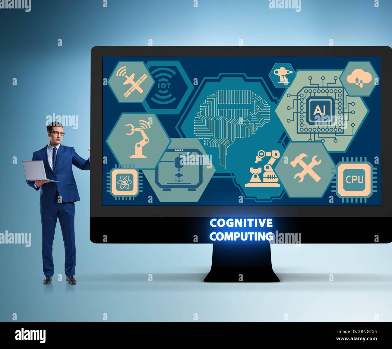 The cognitive computing concept as modern technology Stock Photo - Alamy