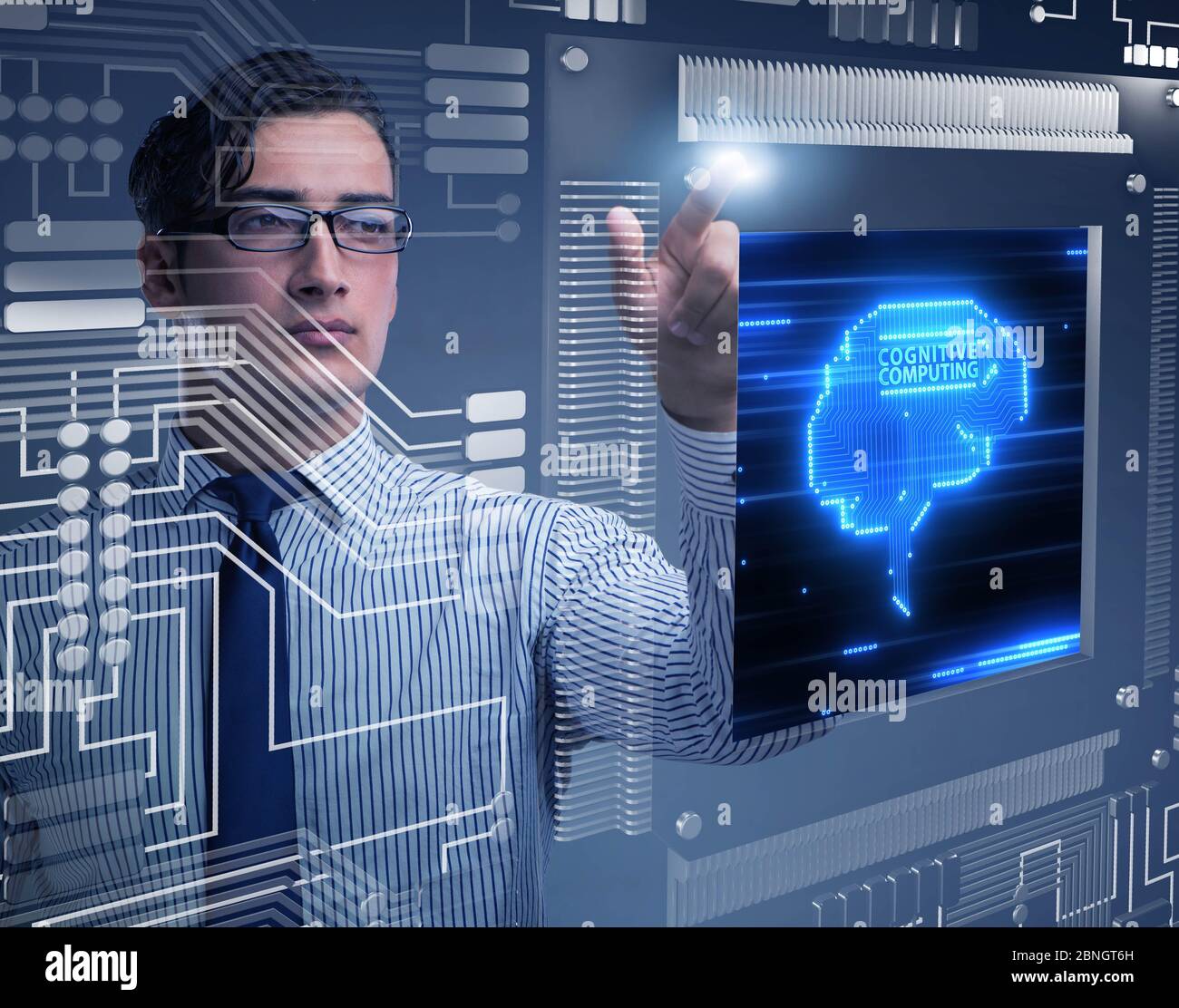 The cognitive computing concept as modern technology Stock Photo - Alamy