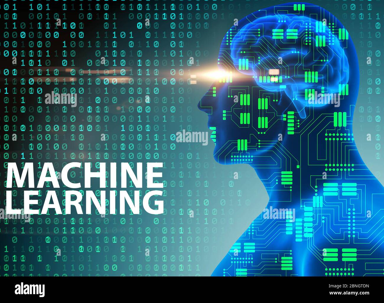 The machine learning concept - 3d rendering Stock Photo - Alamy
