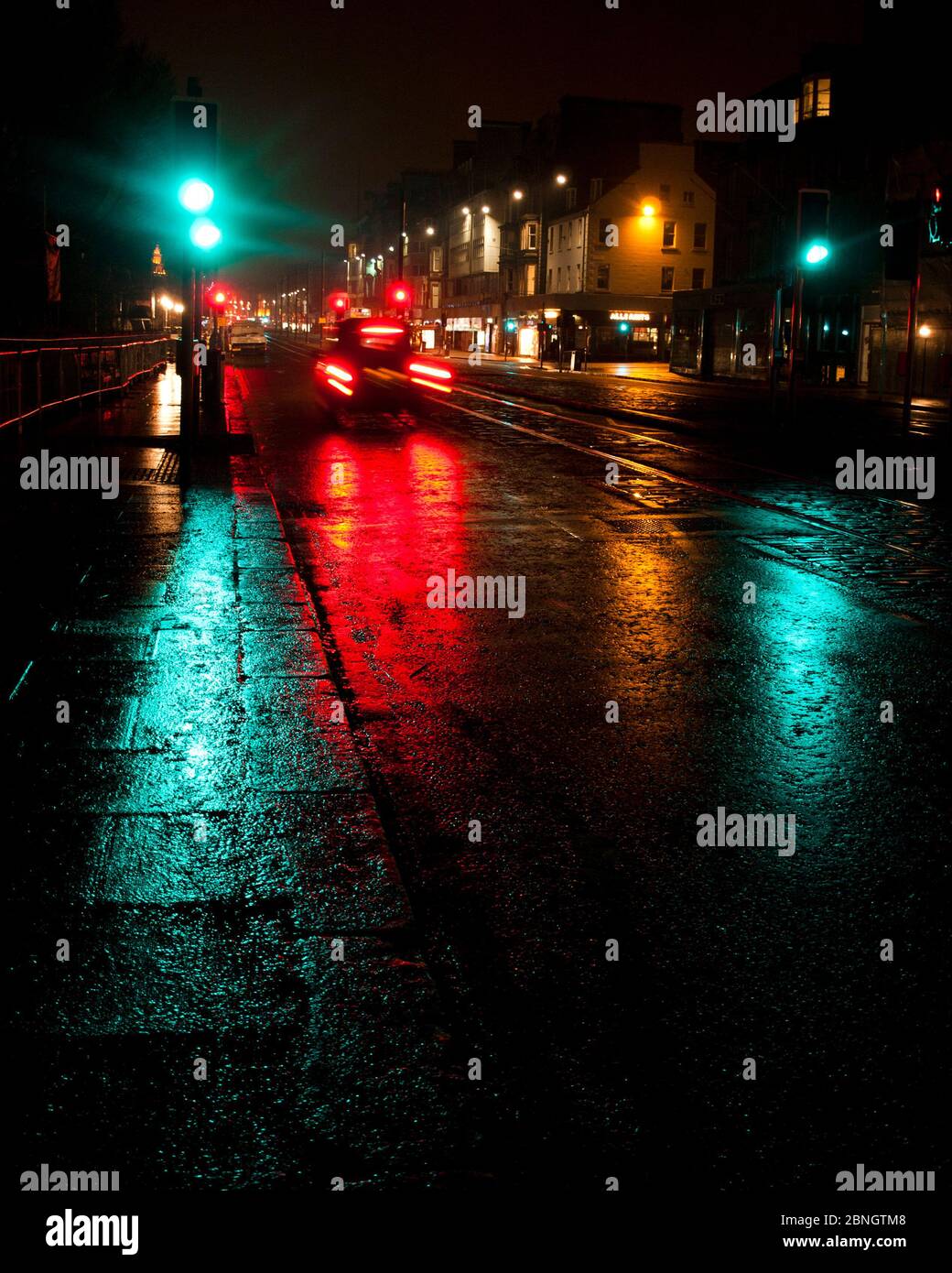 Edinburgh Night traffic, cityscape, Scotland Stock Photo - Alamy