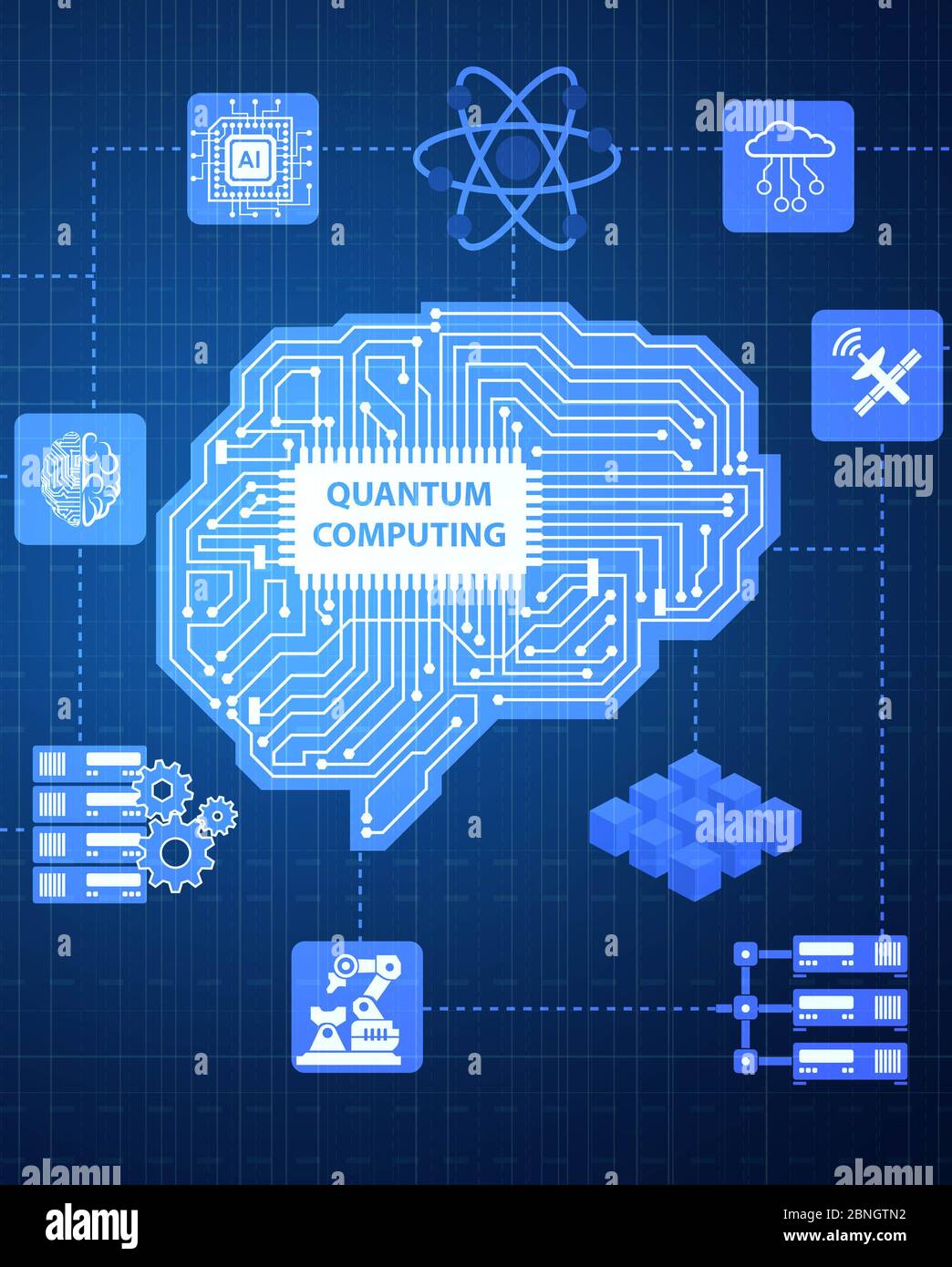 The quantum computing as modern technology concept Stock Photo - Alamy