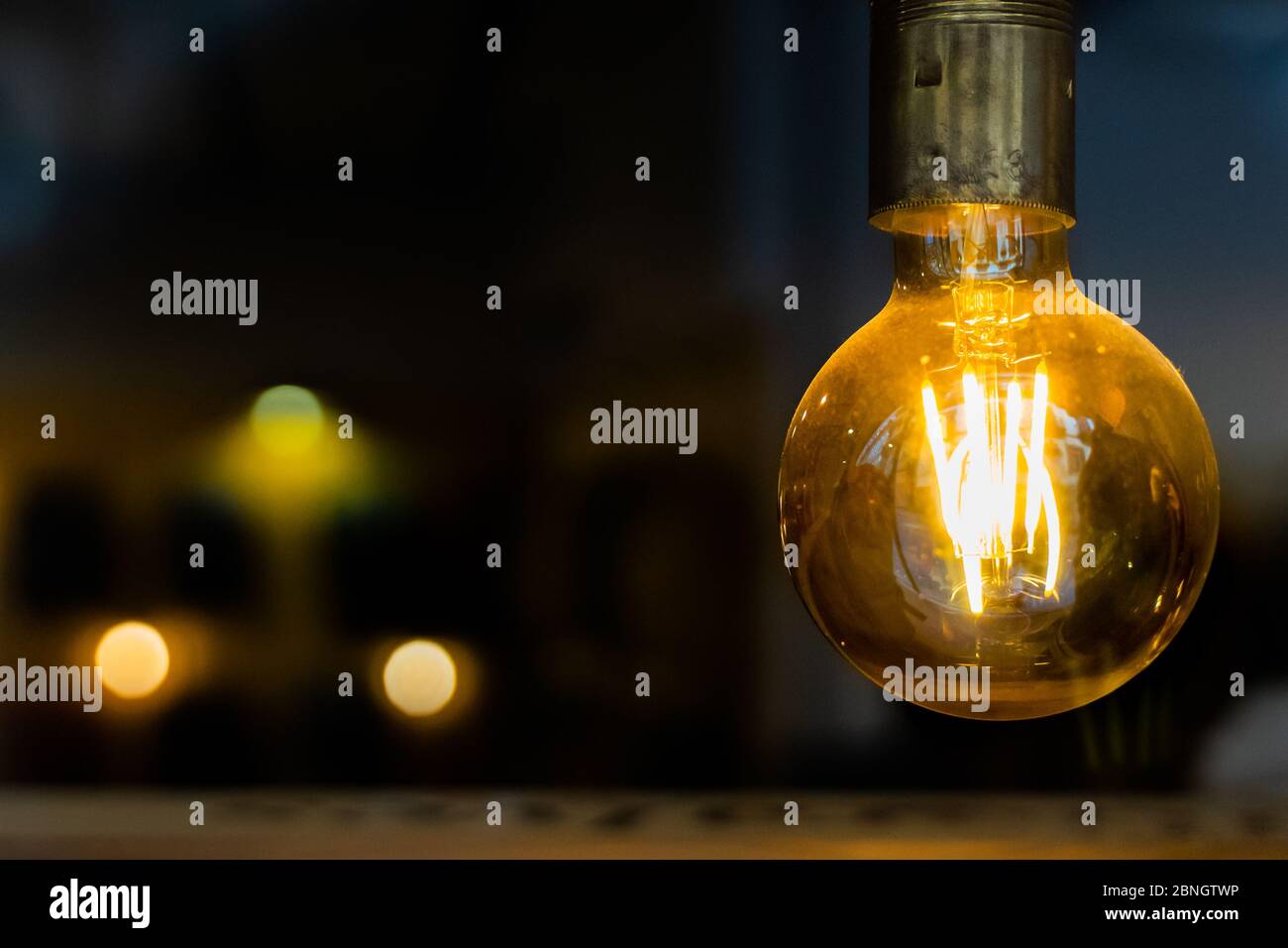old retro vintage incandescent light bulb. loft style. ideas concept ...