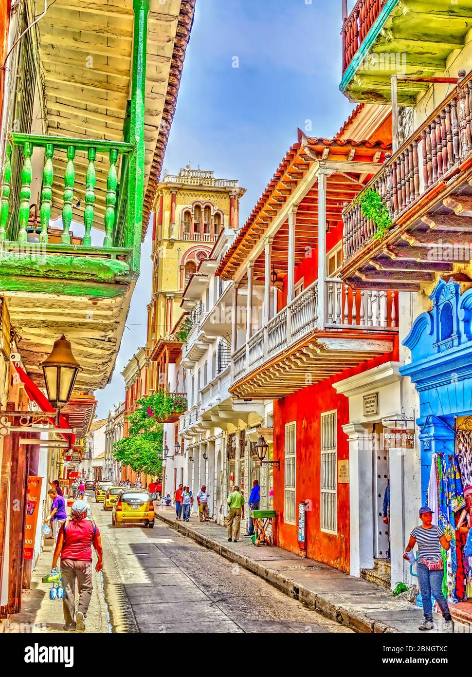 Cartagena, Colombia: Colonial center, HDR Image Stock Photo - Alamy