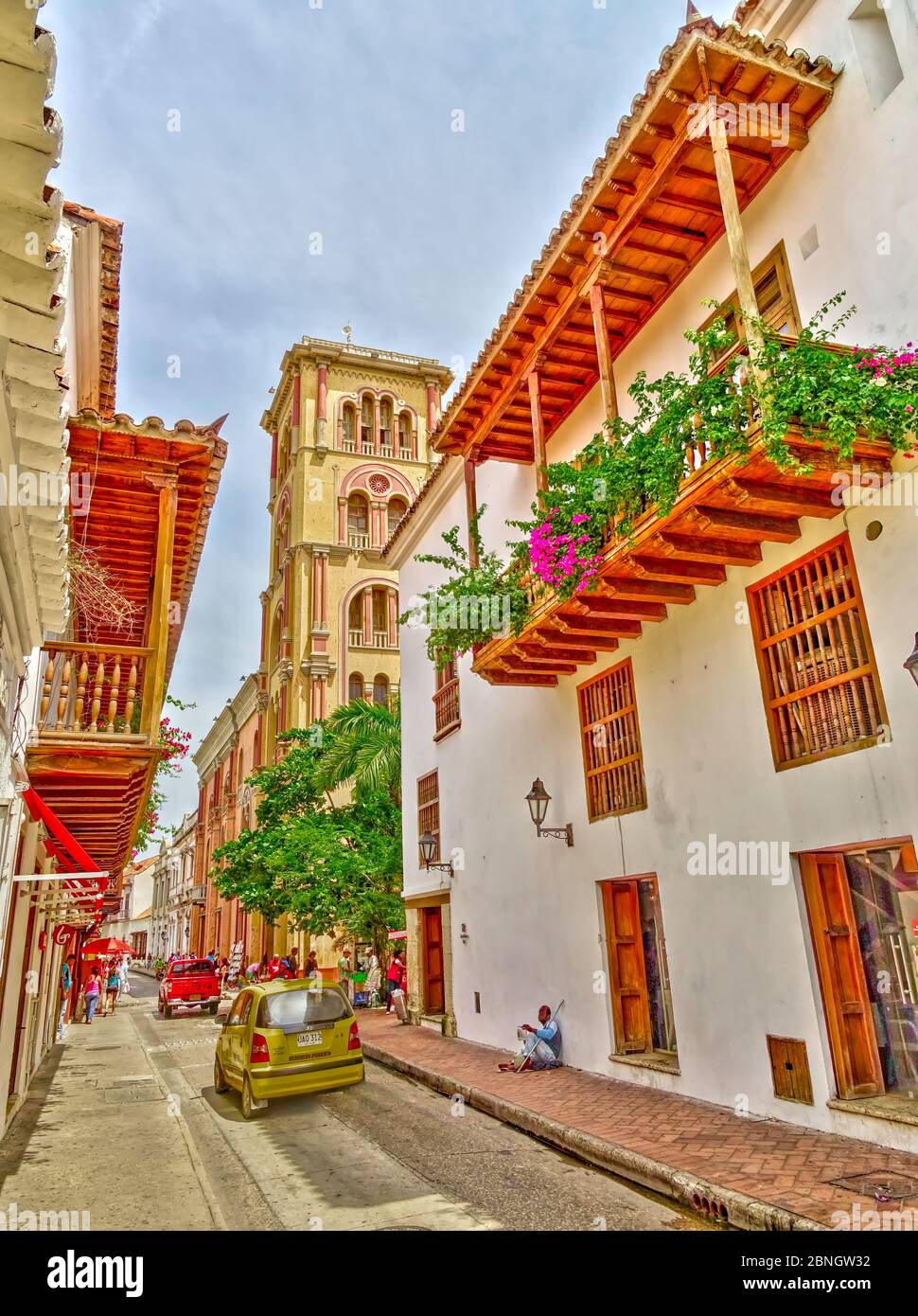 Cartagena, Colombia: Colonial center, HDR Image Stock Photo - Alamy