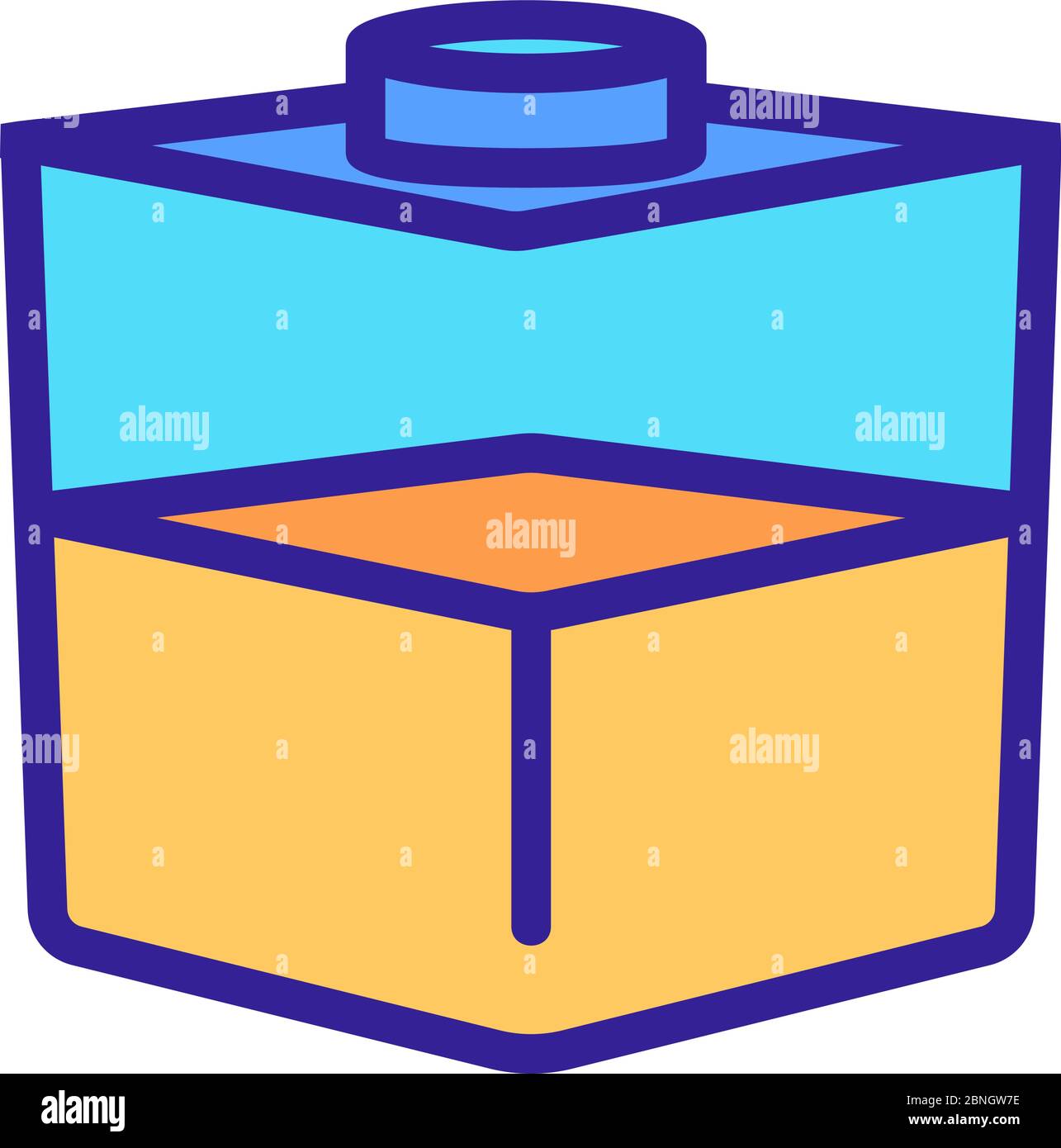 square liquid container icon vector outline illustration Stock Vector ...