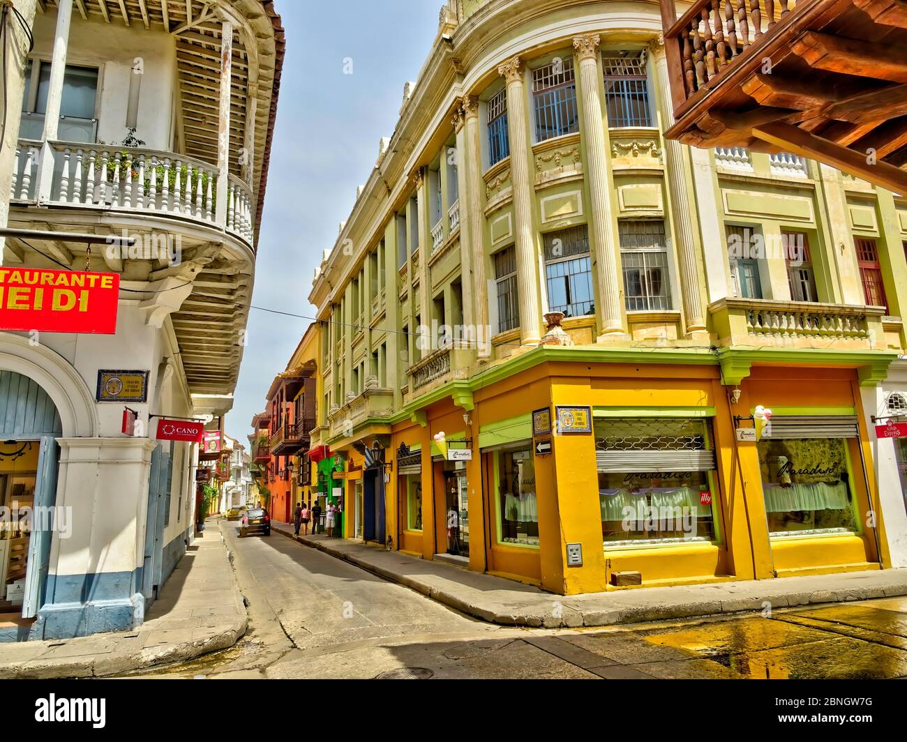 Cartagena, Colombia: Colonial center, HDR Image Stock Photo - Alamy