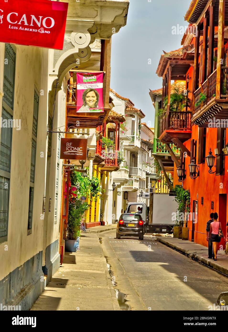 Cartagena, Colombia: Colonial center, HDR Image Stock Photo - Alamy