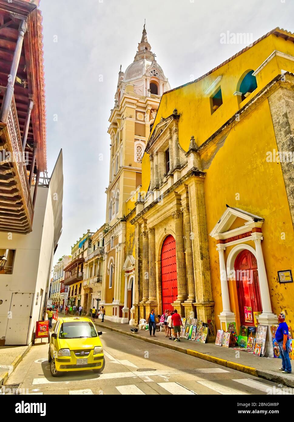 Cartagena, Colombia: Colonial center, HDR Image Stock Photo - Alamy
